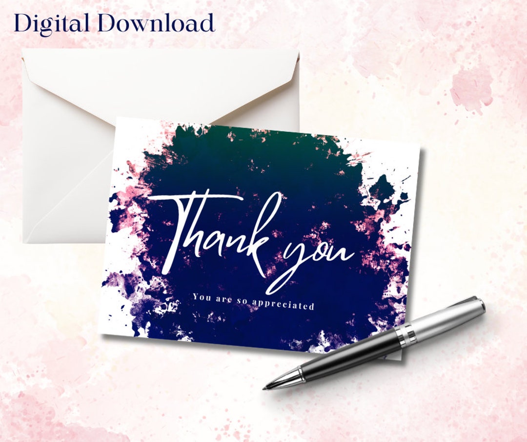 Thank You Card- Instant Download, Printable, Universal, Birthday, Baby ...