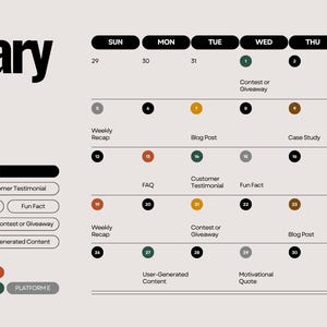 Social Media Content Calendar 2025 (editable) - Etsy
