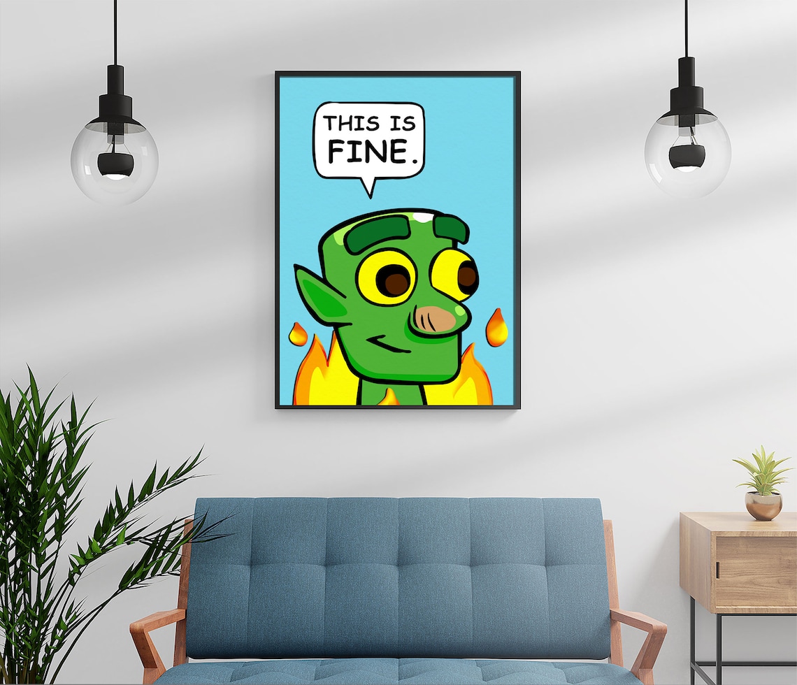 This is Fine Clash Royale Goblin Emote Digital Print - Etsy