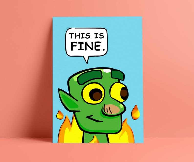 This is Fine Clash Royale Goblin Emote Digital Print - Etsy