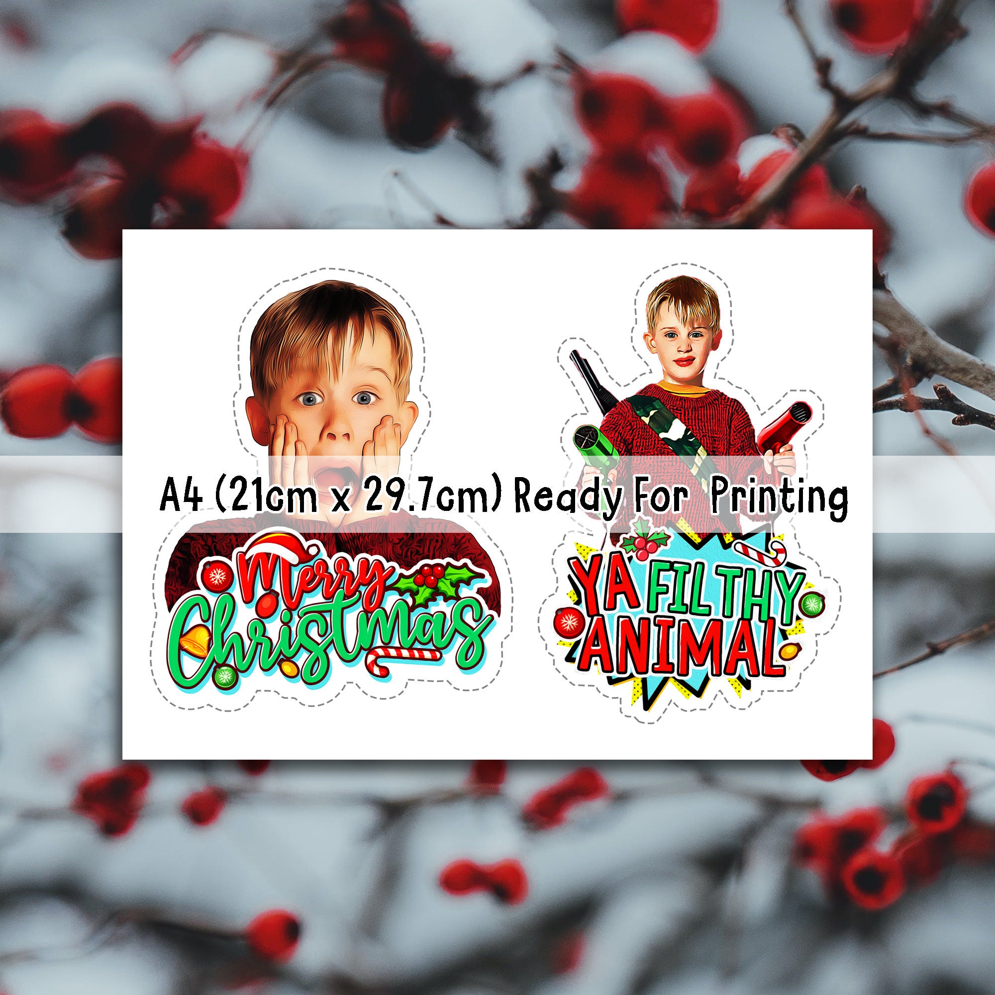 Home Alone Digital Download Printable Garland Christmas Decoration ...