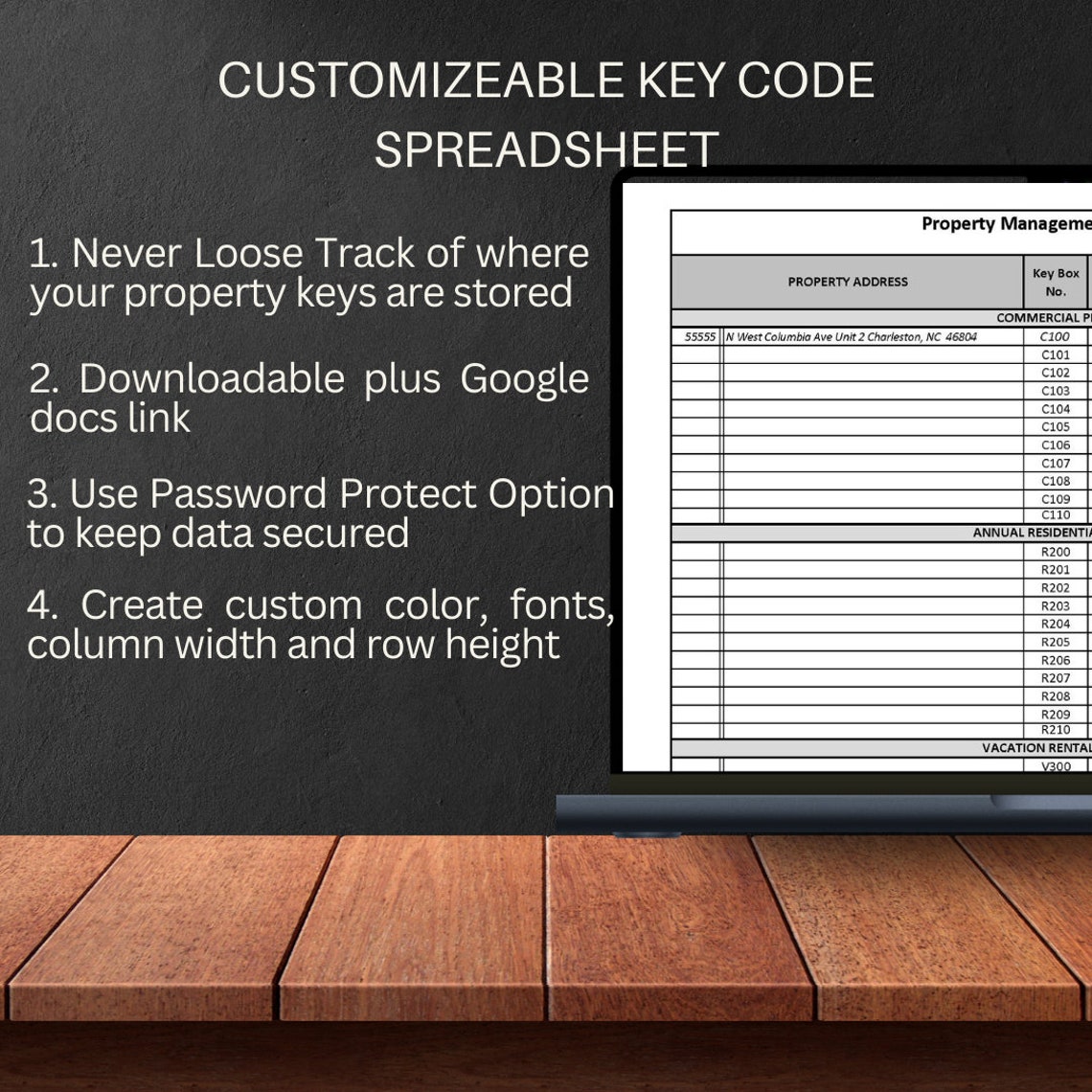 Key Code List, Key Storage Tracking Spreadsheet, Google Docs and Excel ...