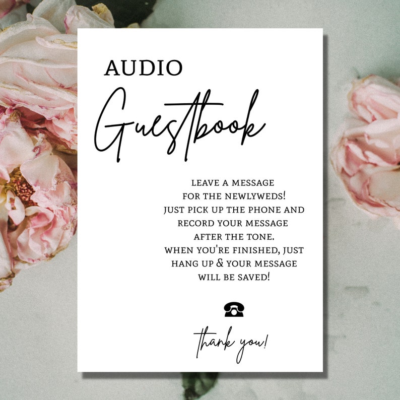 Audio Guestbook Sign - Digital Download! - Etsy
