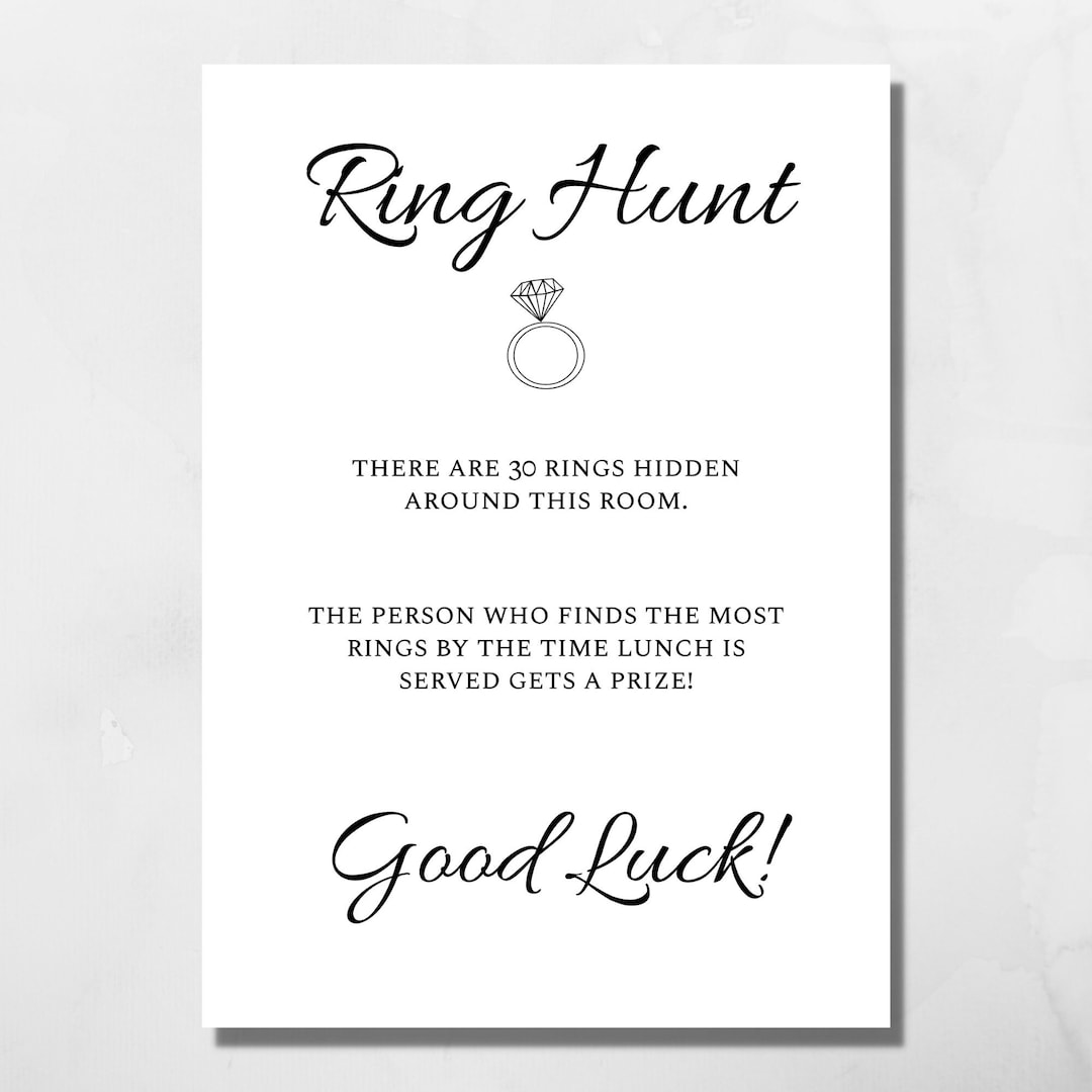 Ring Hunt Bridal Shower Game - Etsy