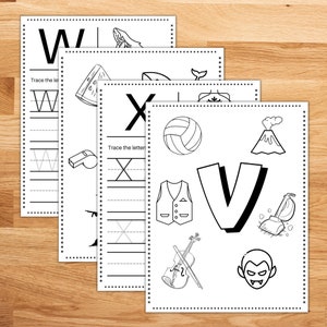 Letter Worksheet Pack - Coloring Pages & Letter Tracing! Digital ...