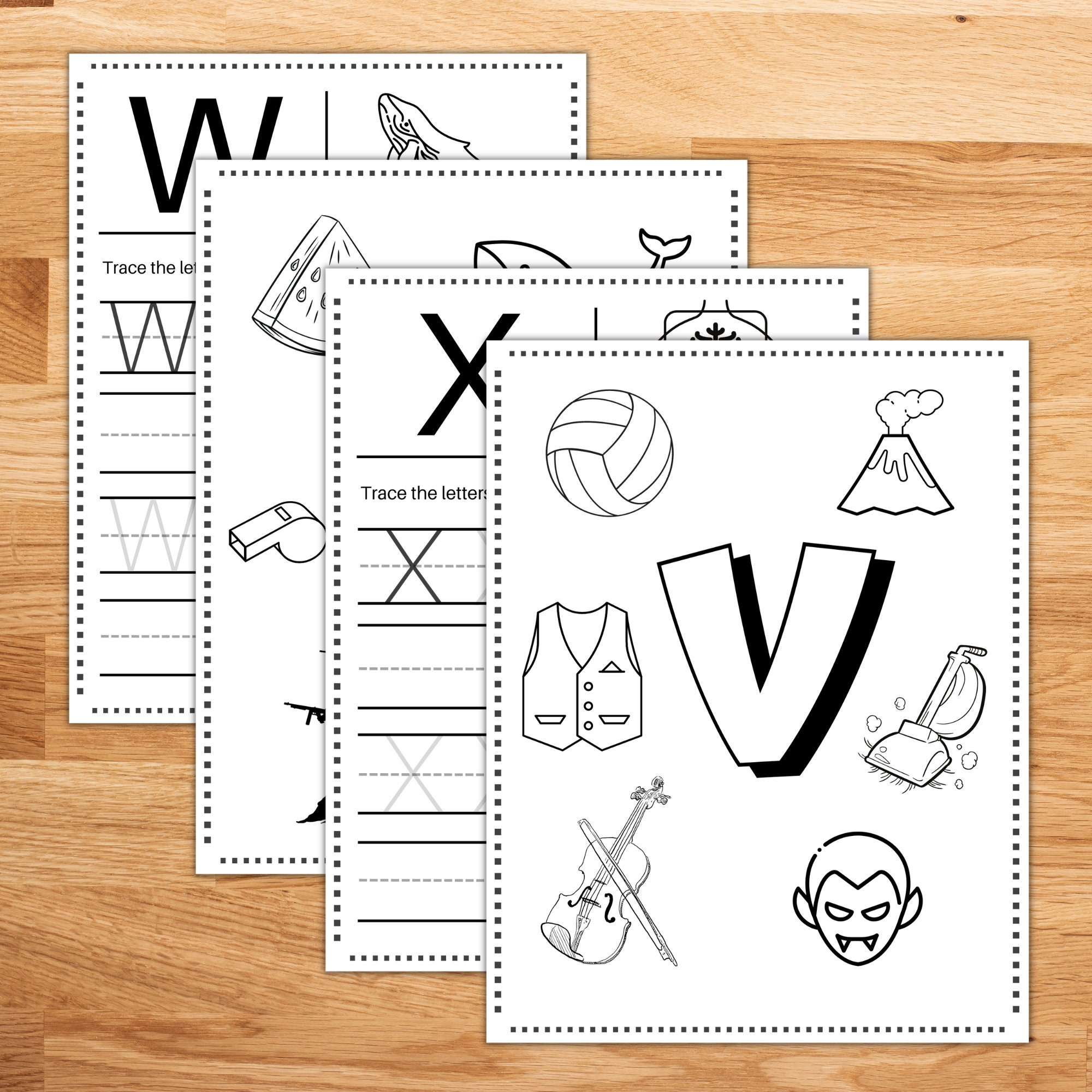 Letter Worksheet Pack - Coloring Pages & Letter Tracing! Digital ...