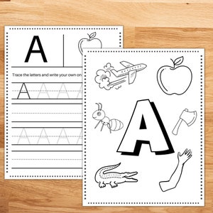 Letter Worksheet Pack - Coloring Pages & Letter Tracing! Digital ...