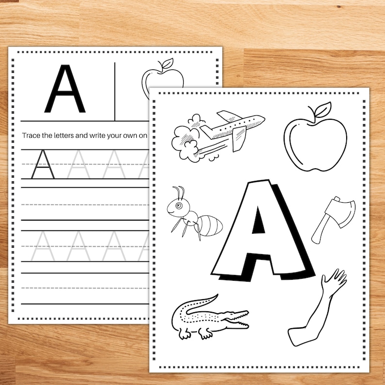 Letter Worksheet Pack - Coloring Pages & Letter Tracing! Digital ...