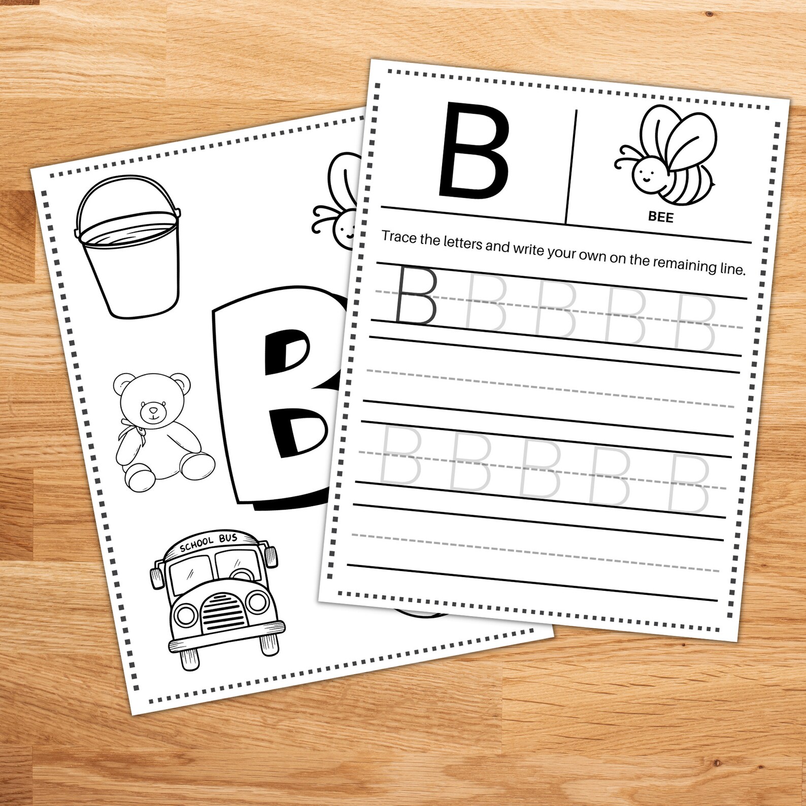 Letter Worksheet Pack - Coloring Pages & Letter Tracing! Digital ...