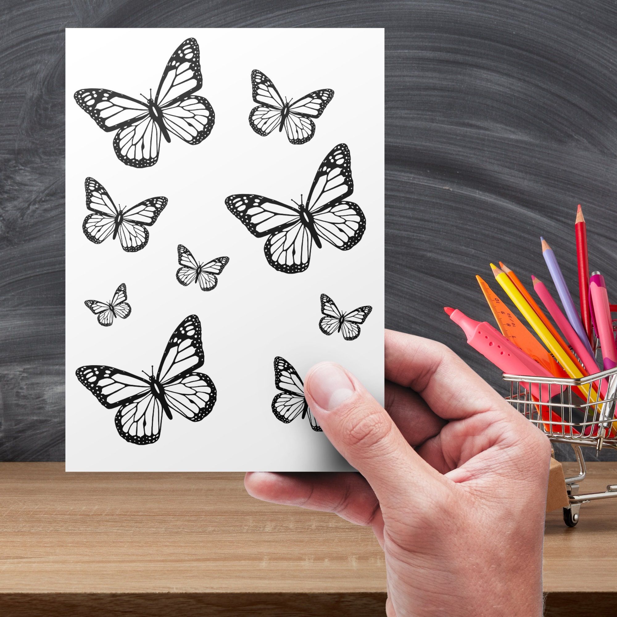 Child or Adult Butterfly Coloring Page - Digital Download! - Etsy