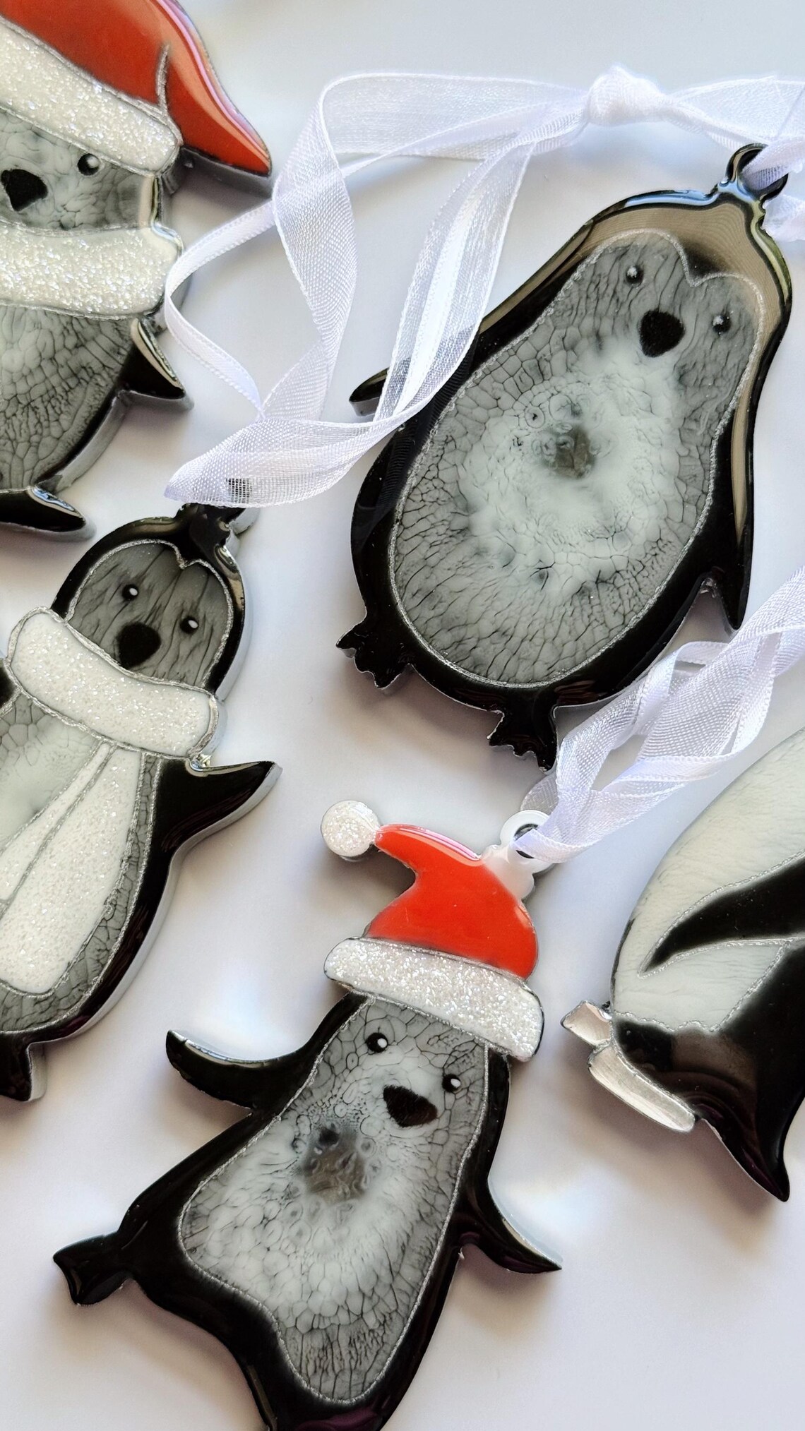 Black & White Penguins Resin Ornaments | Christmas Ornament | Gift - Etsy