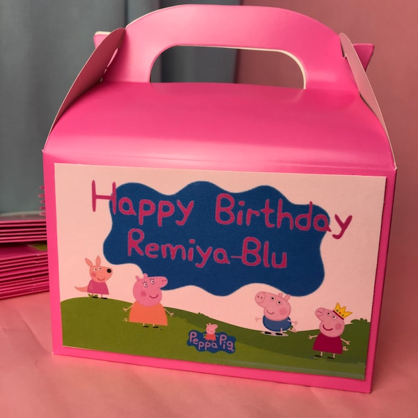 Peppa Pig Favor Box - Etsy UK