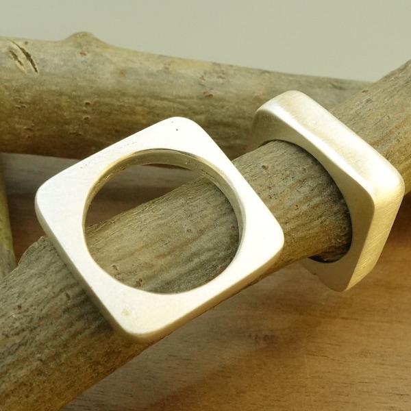 Modern Silver Ring - Etsy