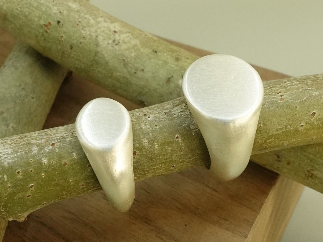 Round Signet Ring Silver Blank Silver Ring Sterling Silver Signet Ring ...