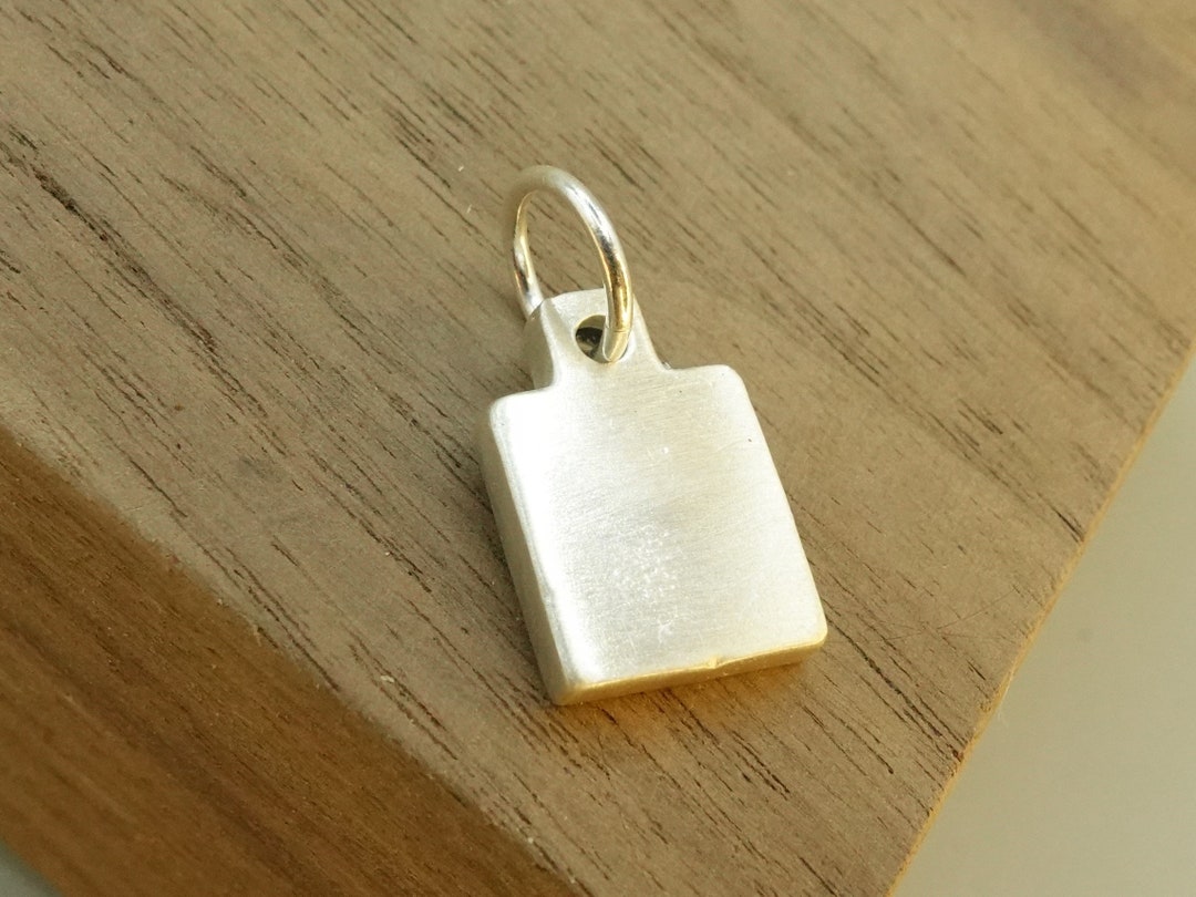 Square Sterling Silver Stamping Pendants Silver Charm Necklace Blank ...