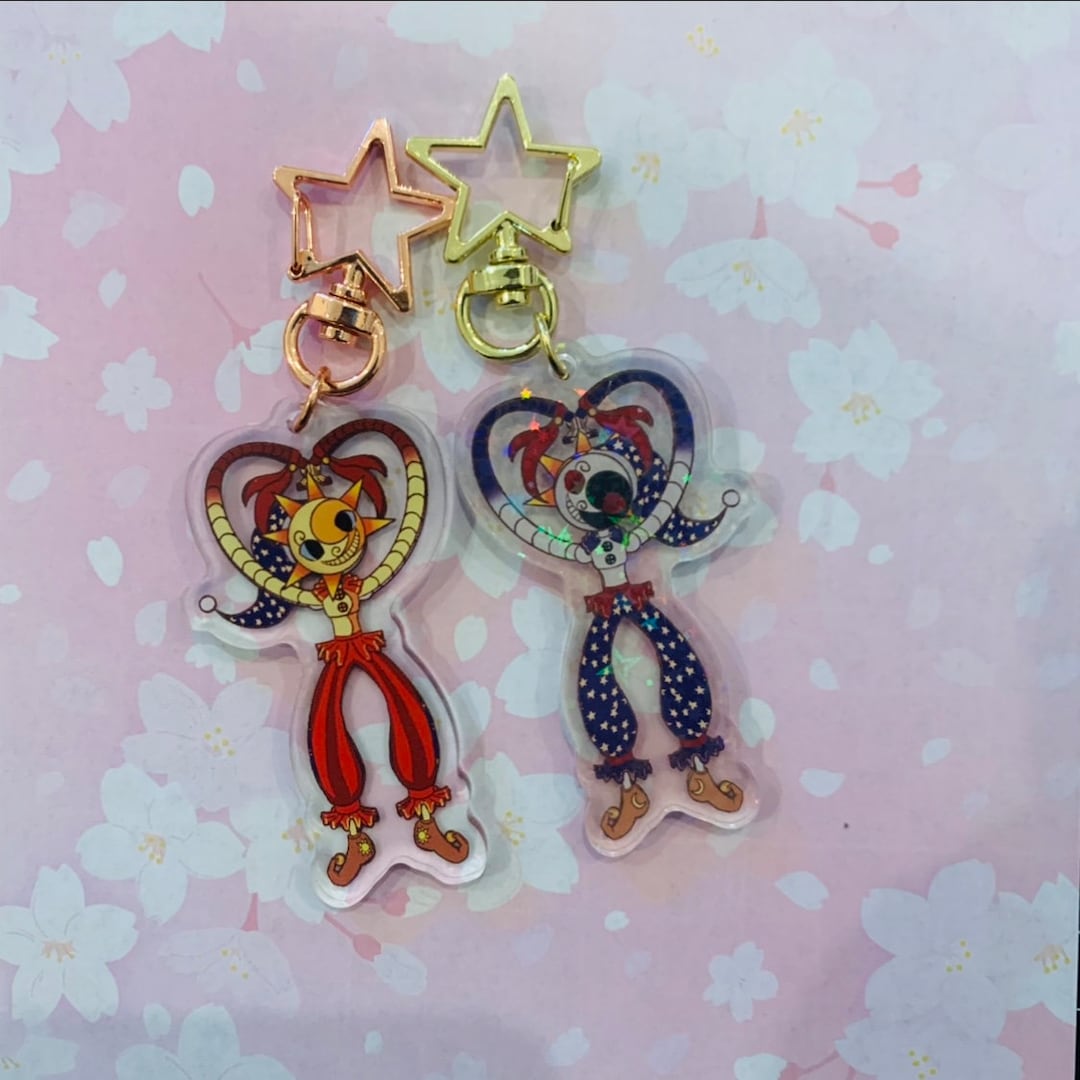 Sun and Moon Keychains - Etsy