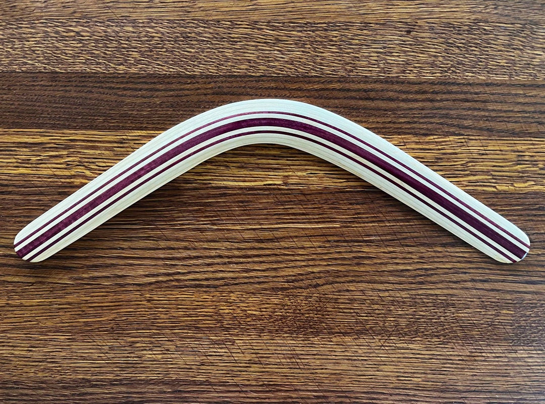 South American Purple Heart Traditional Boomerang Handmade Wooden ...