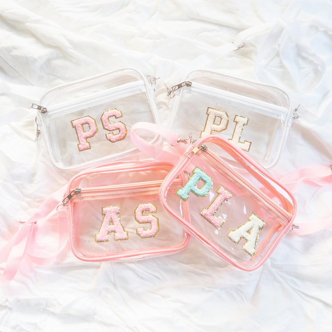 Clear Stadium Bag Clear Purse Crossbody Bag Personalized Chenille Patch ...
