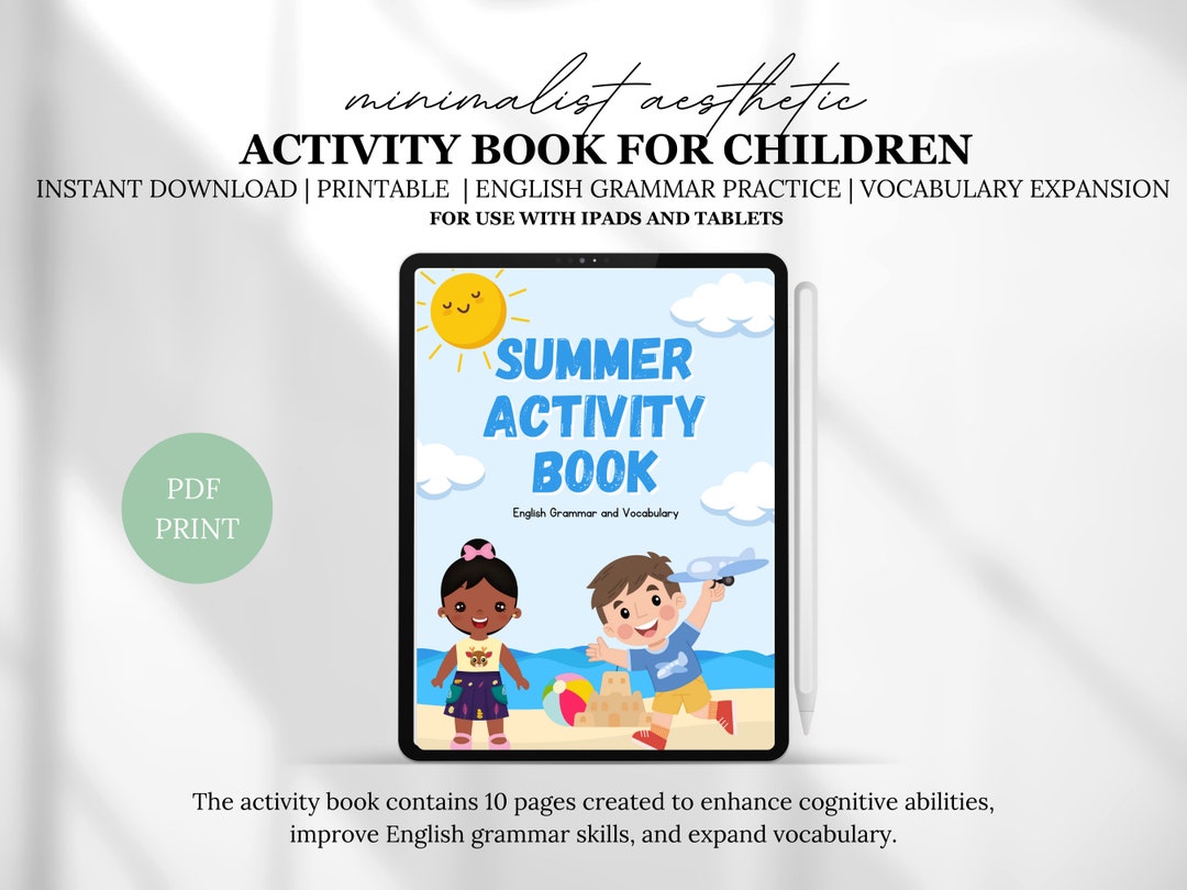 Digital Toddler Busy Book, English Grammar and Spelling Activity Book ...