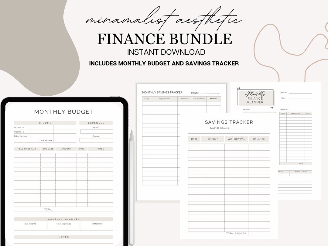 Money Management Kit Budget Planner and Financial Tracker Bundle ...