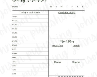 Daily to Do List Printable, Organization, Goal Setting, Instant ...