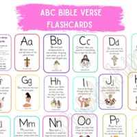 Alphabet Bible Verse: Flashcards Printable, Digital, Learning ...