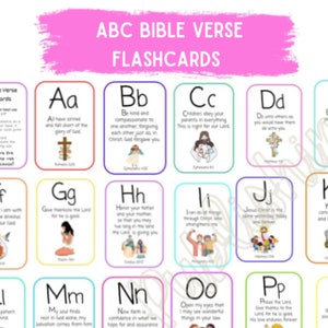 Alphabet Bible Verse: Flashcards Printable, Digital, Learning ...