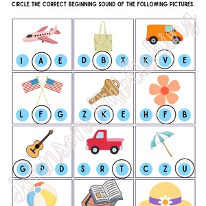 Phonics Worksheet: Objects. Printable, Digital, Worksheet, Summer ...