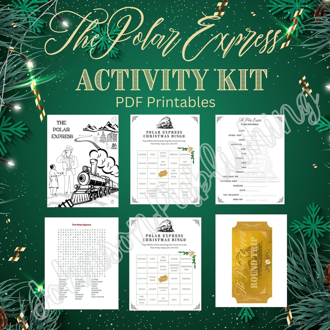 Polar Express Movie Printable Activity Set - Etsy UK