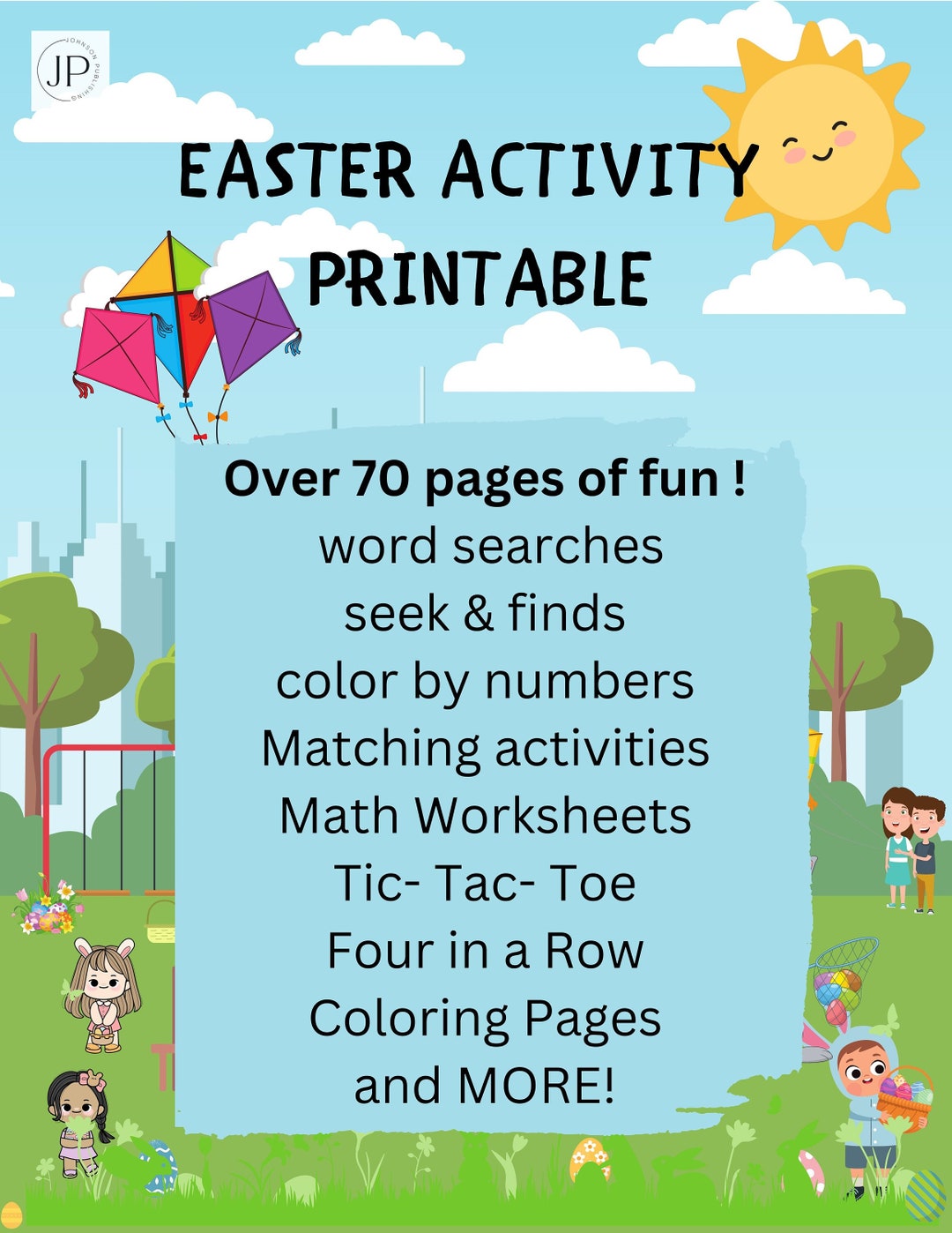Easter Printable Activity Set, Spring Digital Printable Activity Set ...