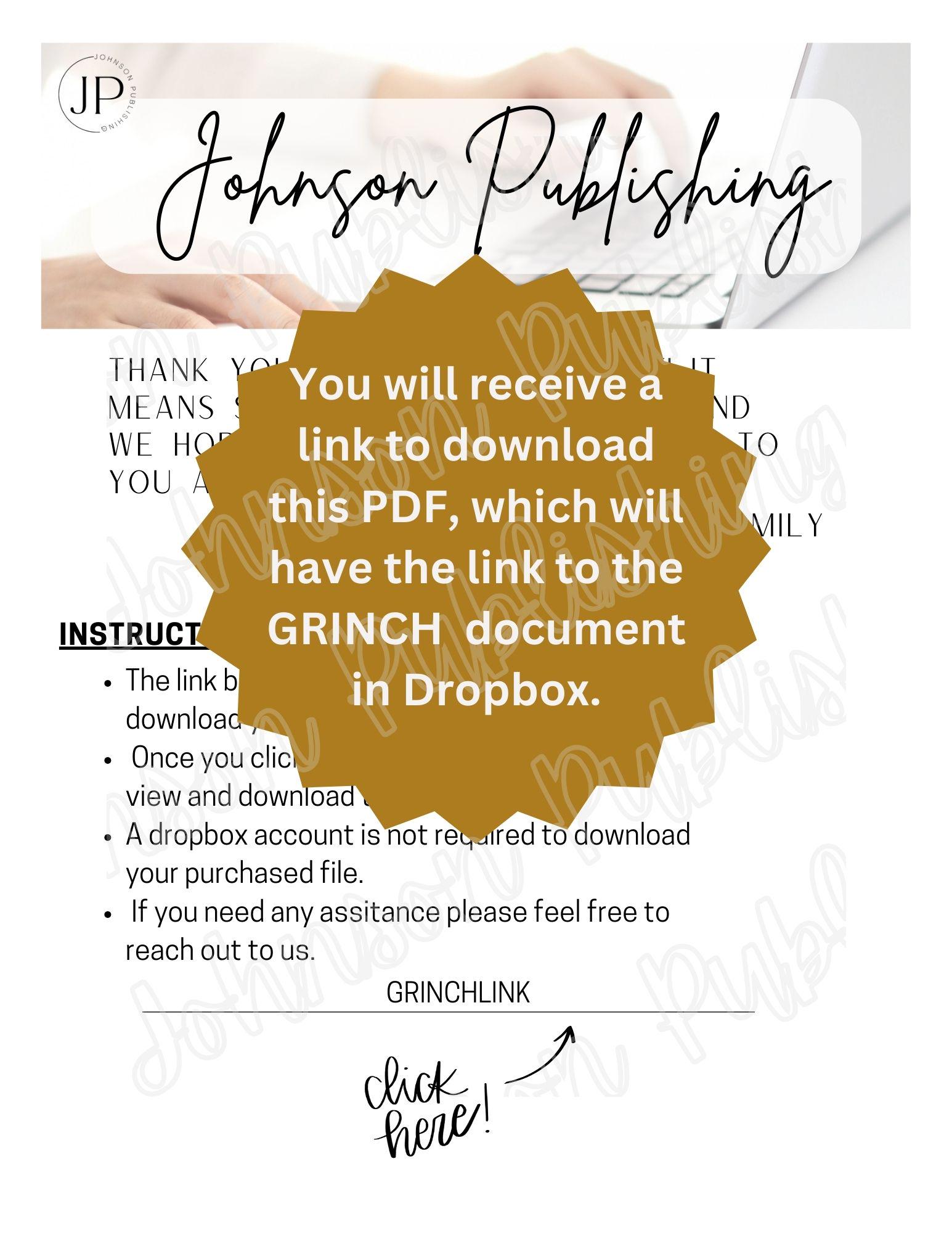 How the Grinch Stole Christmas Movie Companion Guide Digital Printable ...