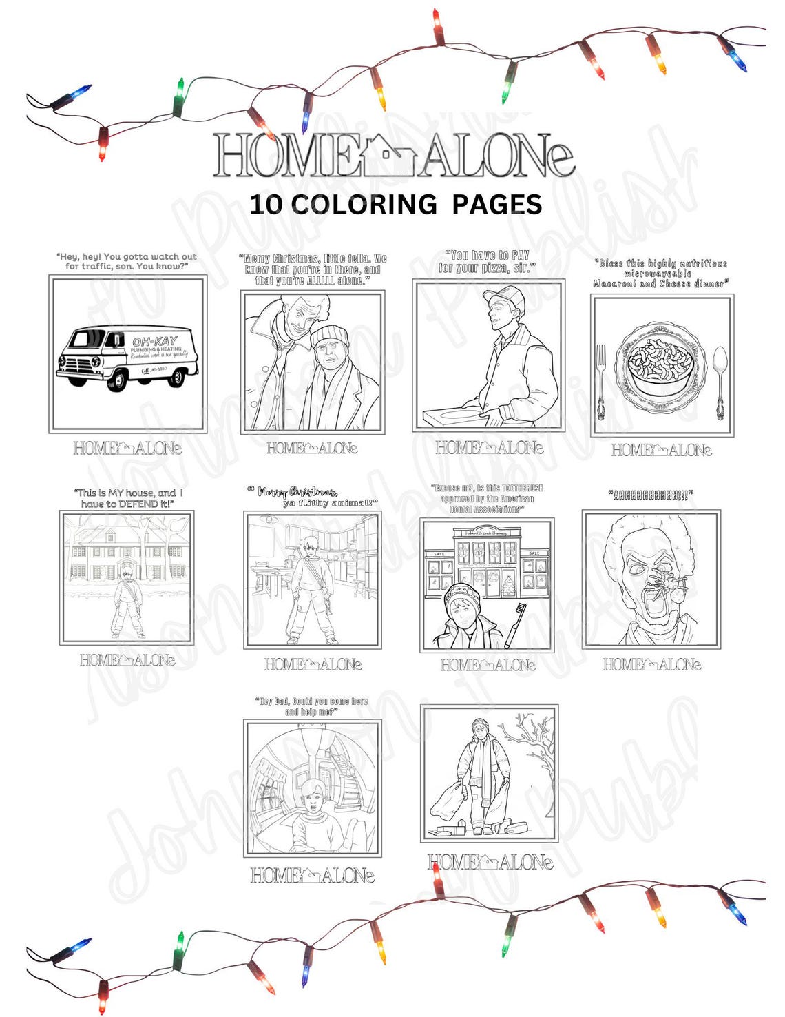 HOME ALONE Family Movie Night Activity Kit Companion, Printable Instant ...