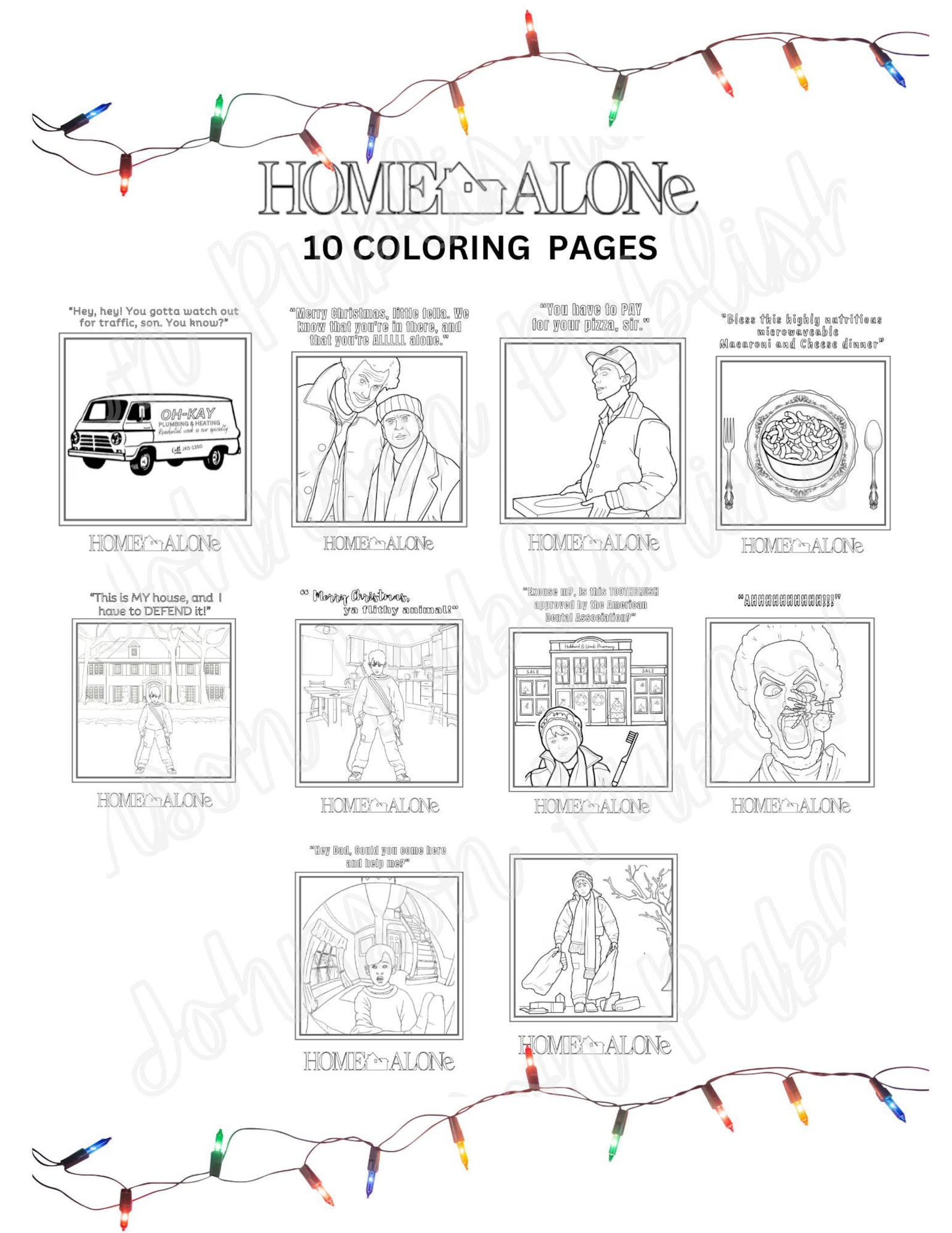 HOME ALONE Family Movie Night Activity Kit Companion, Printable Instant ...