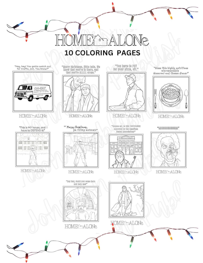 HOME ALONE Family Movie Night Activity Kit Companion, Printable Instant ...