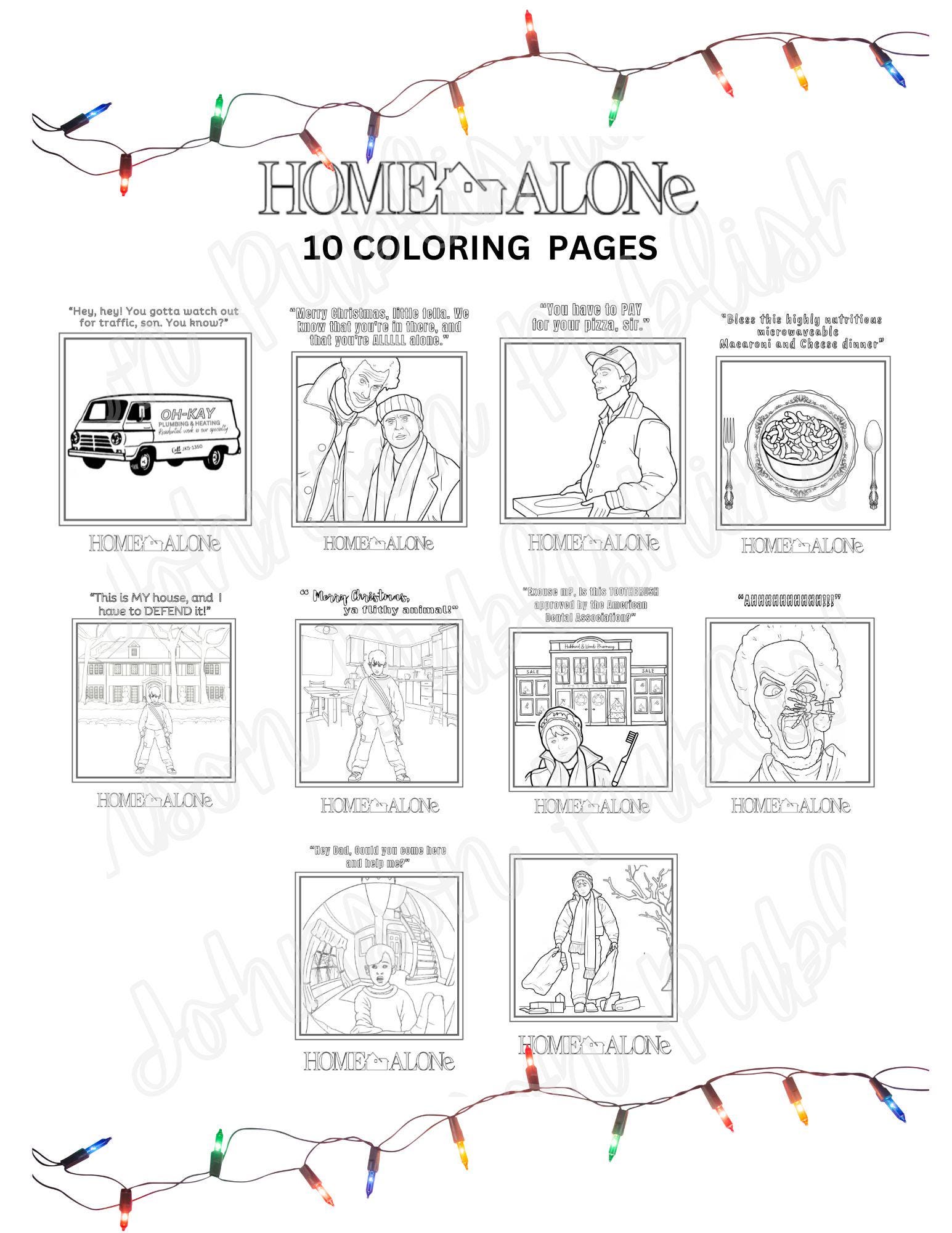 HOME ALONE Family Movie Night Activity Kit Companion, Printable Instant ...