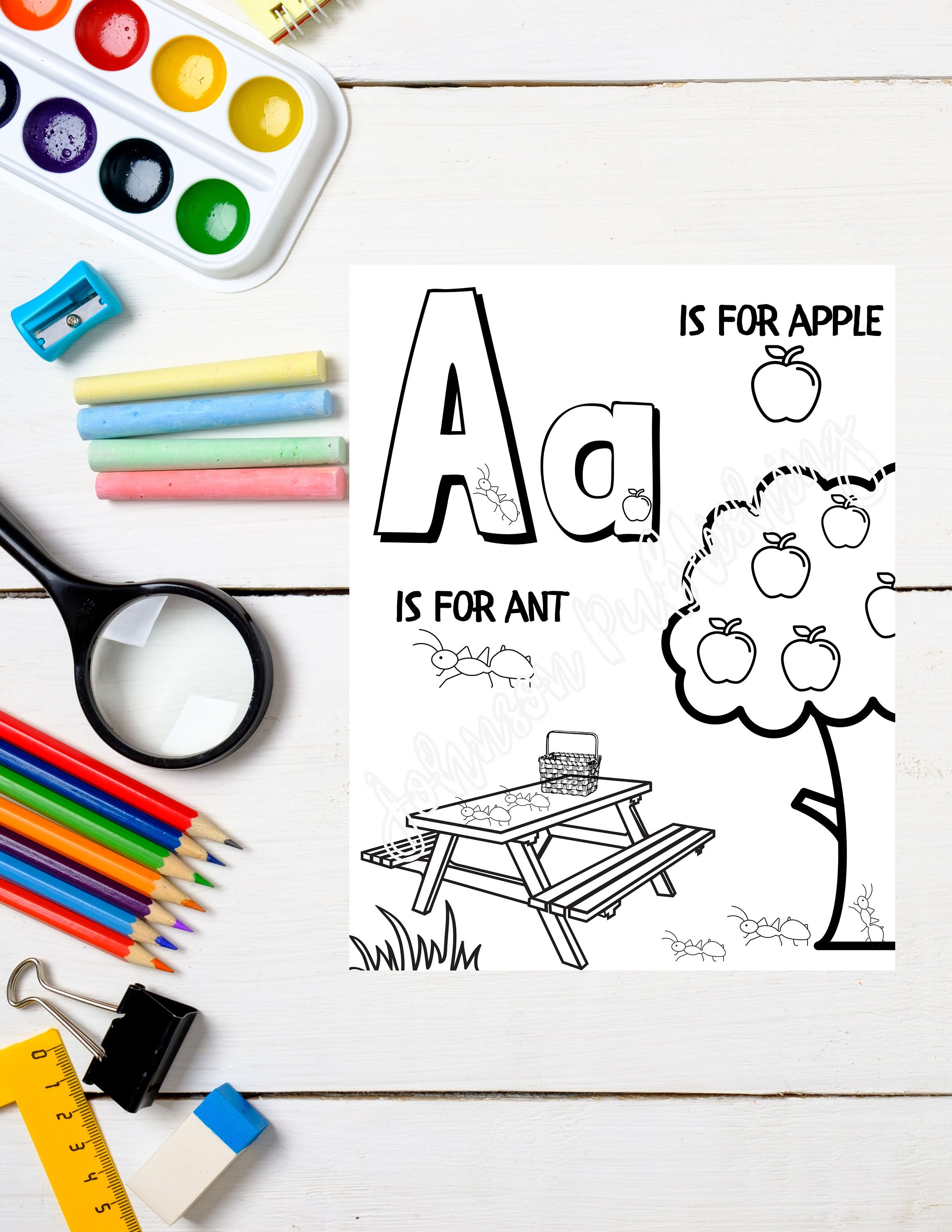 Alphabet Coloring Pages. 26 Pages - Etsy
