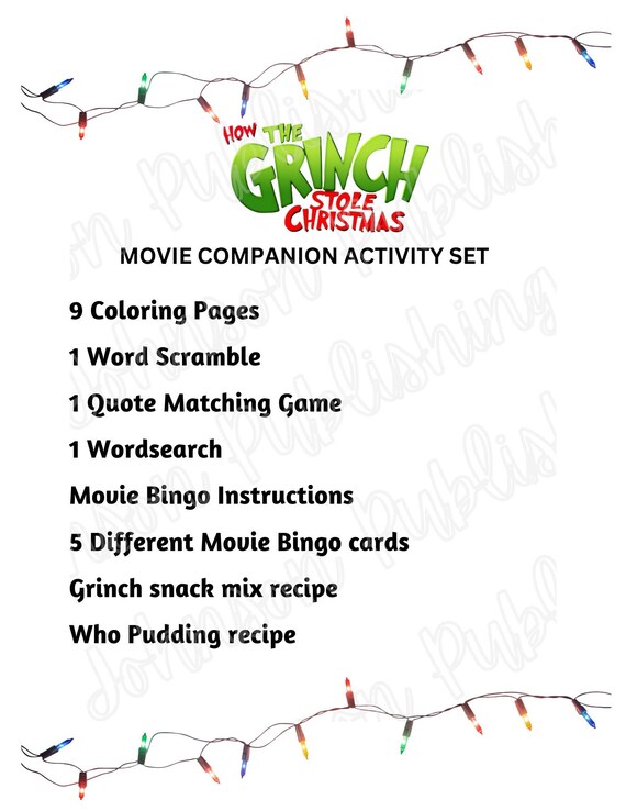 Hojas Para Colorear De El Grinch Que Robó La Navidad Poster Del