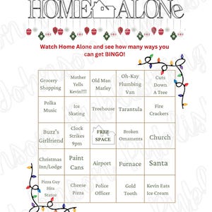 HOME ALONE Family Movie Night Activity Kit Companion, Printable Instant ...