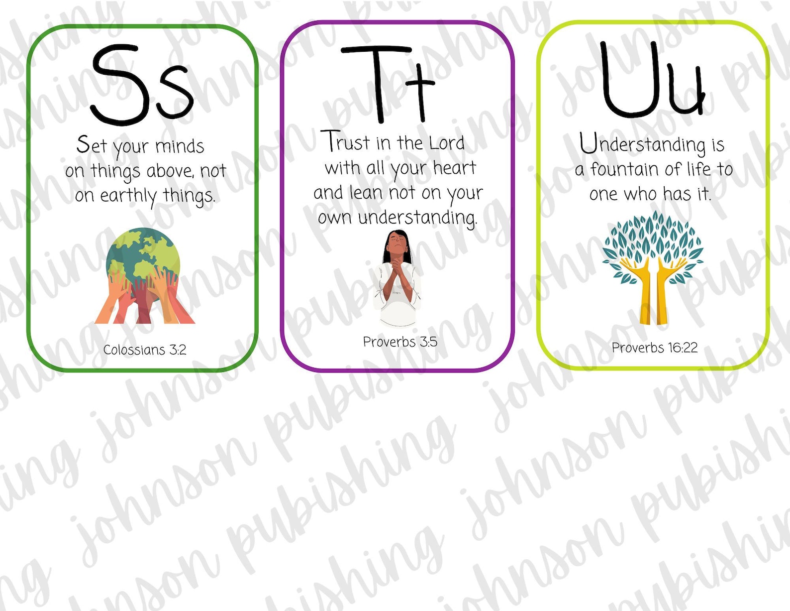 Alphabet Bible Verse: Flashcards Printable, Digital, Learning ...