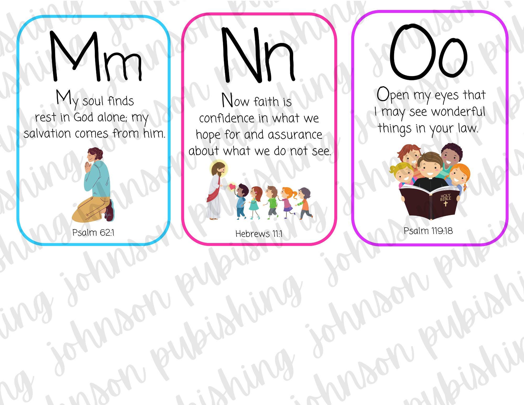 Alphabet Bible Verse: Flashcards Printable, Digital, Learning ...