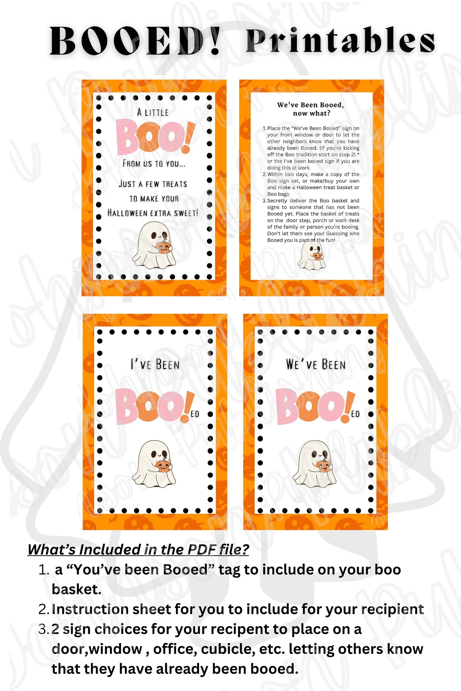 Halloween BOO Printable, Surprise for Friends, Neighbors, You've Been ...