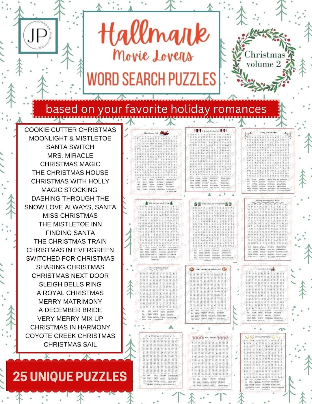 Hallmark Christmas Movie Word Search, Wordsearch, Word Seek & Find ...