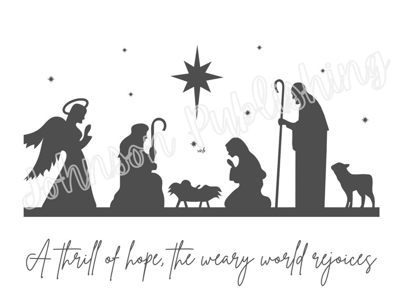 Nativity a Thrill of Hope... Digital Printable Art - Etsy