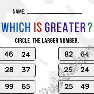 Math Practice Worksheet Large Numbers. Printable, Digital, Worksheet ...