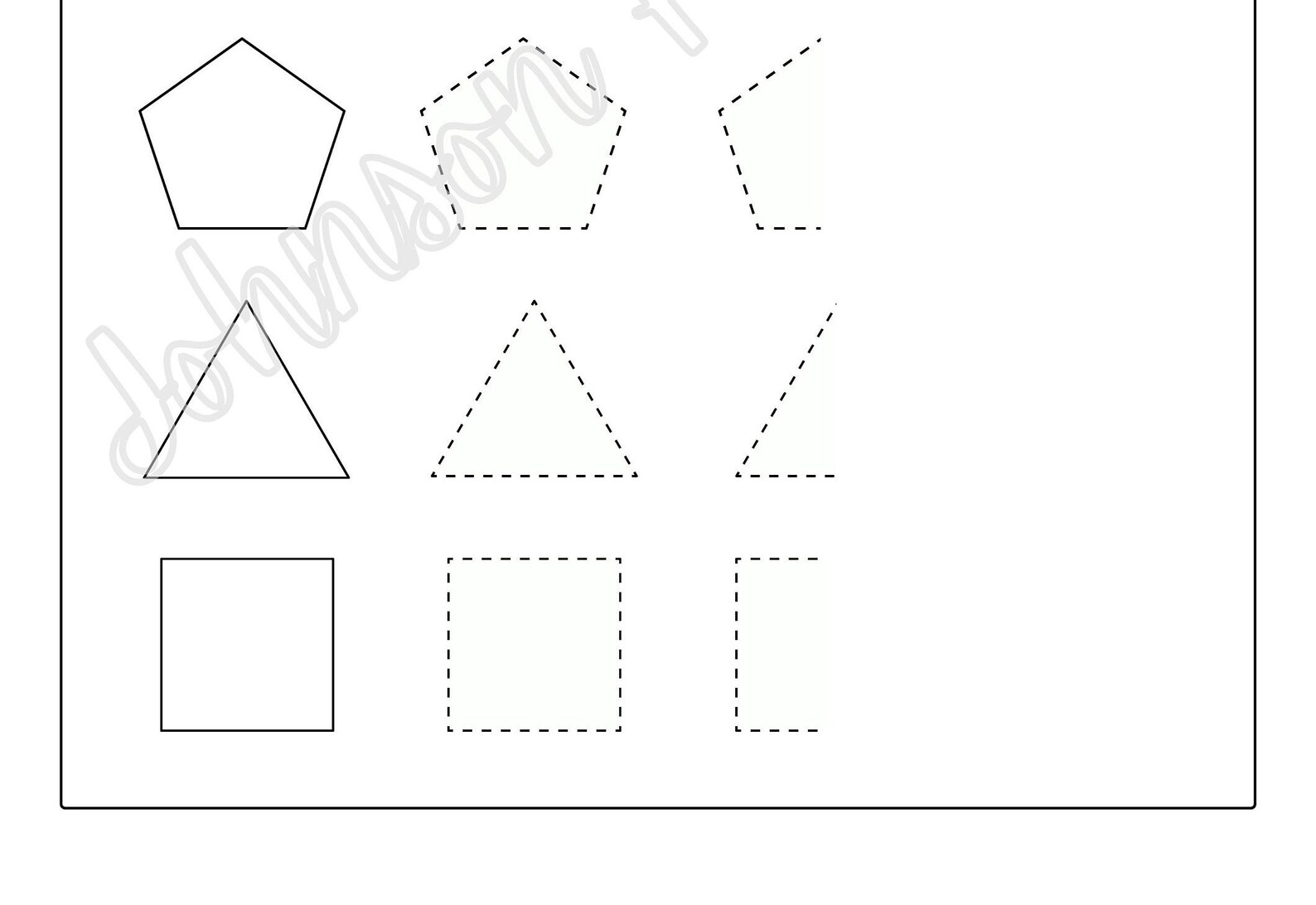 Shapes Practice Worksheet: Drawing. Printable, Digital, Worksheet ...