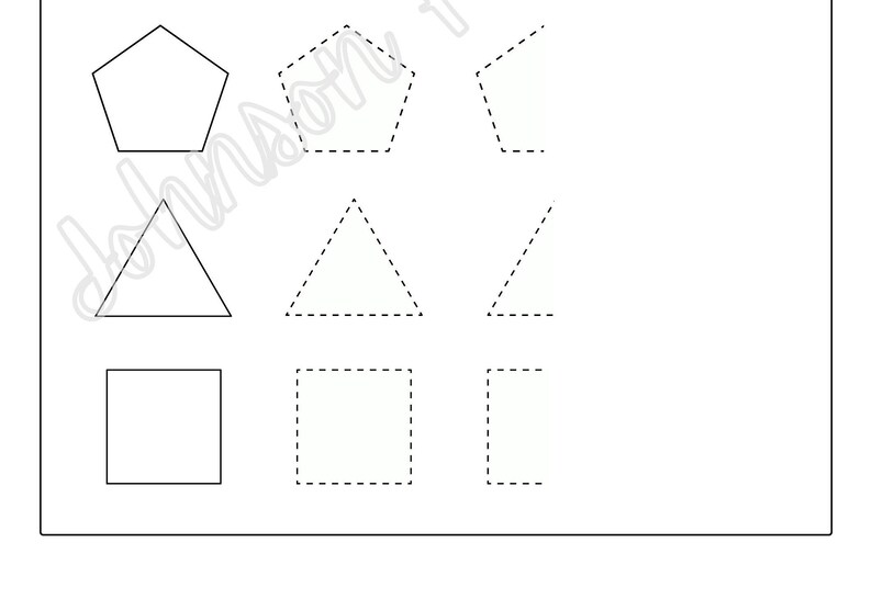 Shapes Practice Worksheet: Drawing. Printable, Digital, Worksheet ...