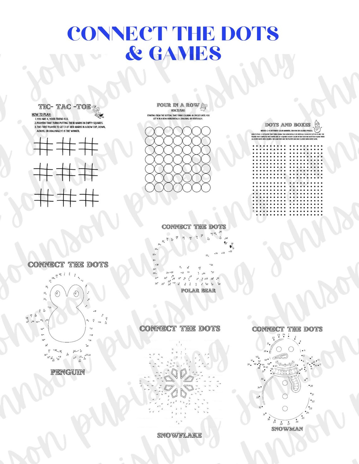 Winter Snow Day Printable Activity Set, Digital File, Screen Free Fun ...