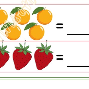 Counting Practice Worksheet: Fruit. Printable, Digital, Worksheet ...