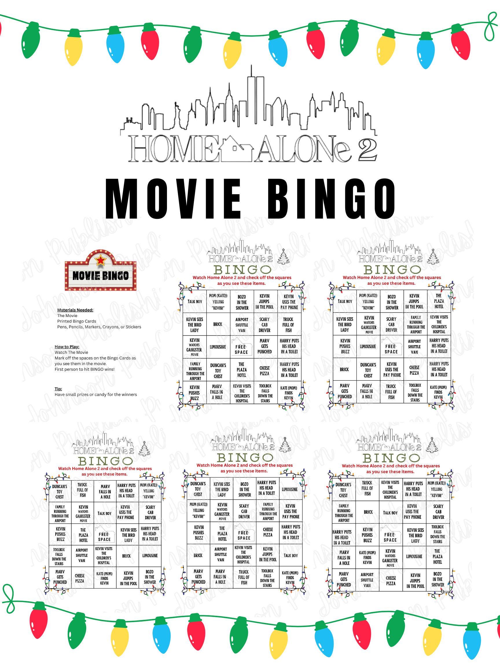 HOME ALONE 2: Lost in New York Movie Companion, Printable Instant ...