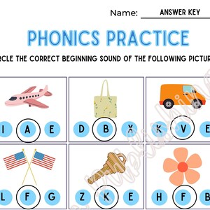Phonics Worksheet: Objects. Printable, Digital, Worksheet, Summer ...